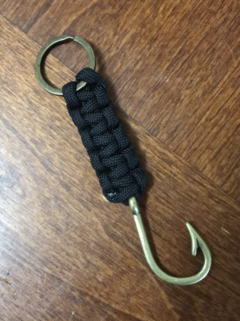 Fish Hook Keychain- Black - Darcizzle Offshore