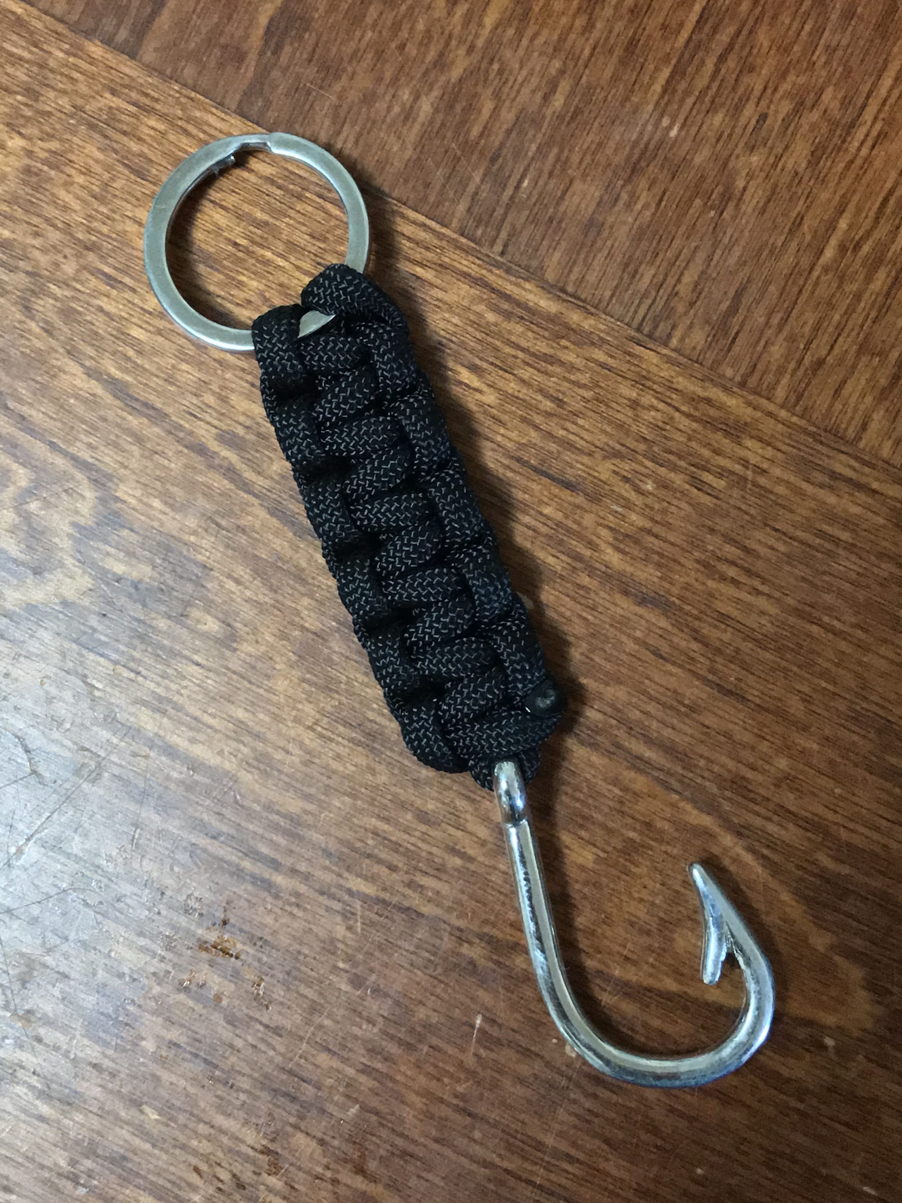 Fish Hook Keychain- Black - Darcizzle Offshore