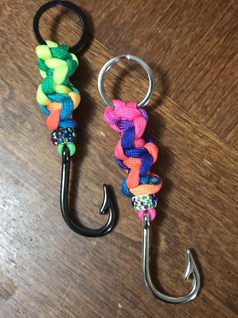 Fish Hook Keychain- Rainbow - Darcizzle Offshore