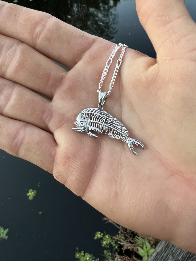 Mahi Mahi Skeleton Pendant Necklace - Darcizzle Offshore