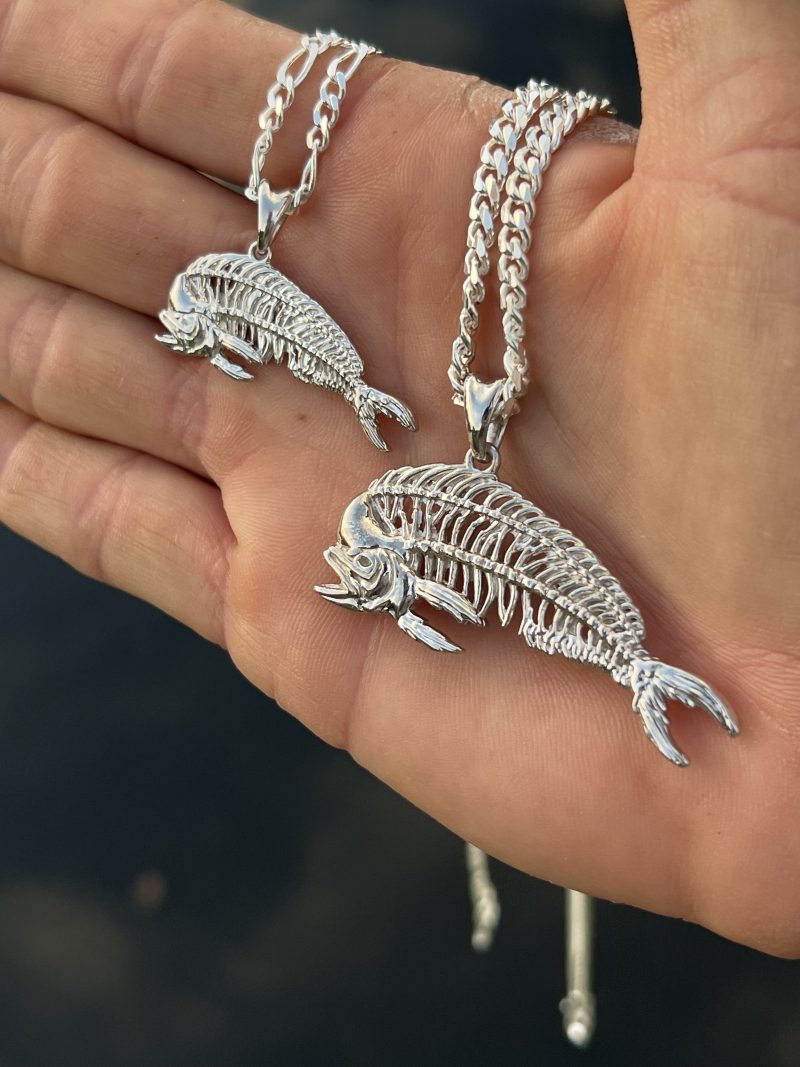 Mahi Mahi Skeleton Pendant Necklace - Darcizzle Offshore
