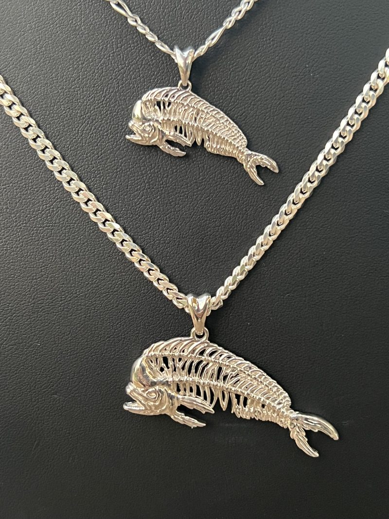 Mahi Mahi Skeleton Pendant Necklace - Darcizzle Offshore